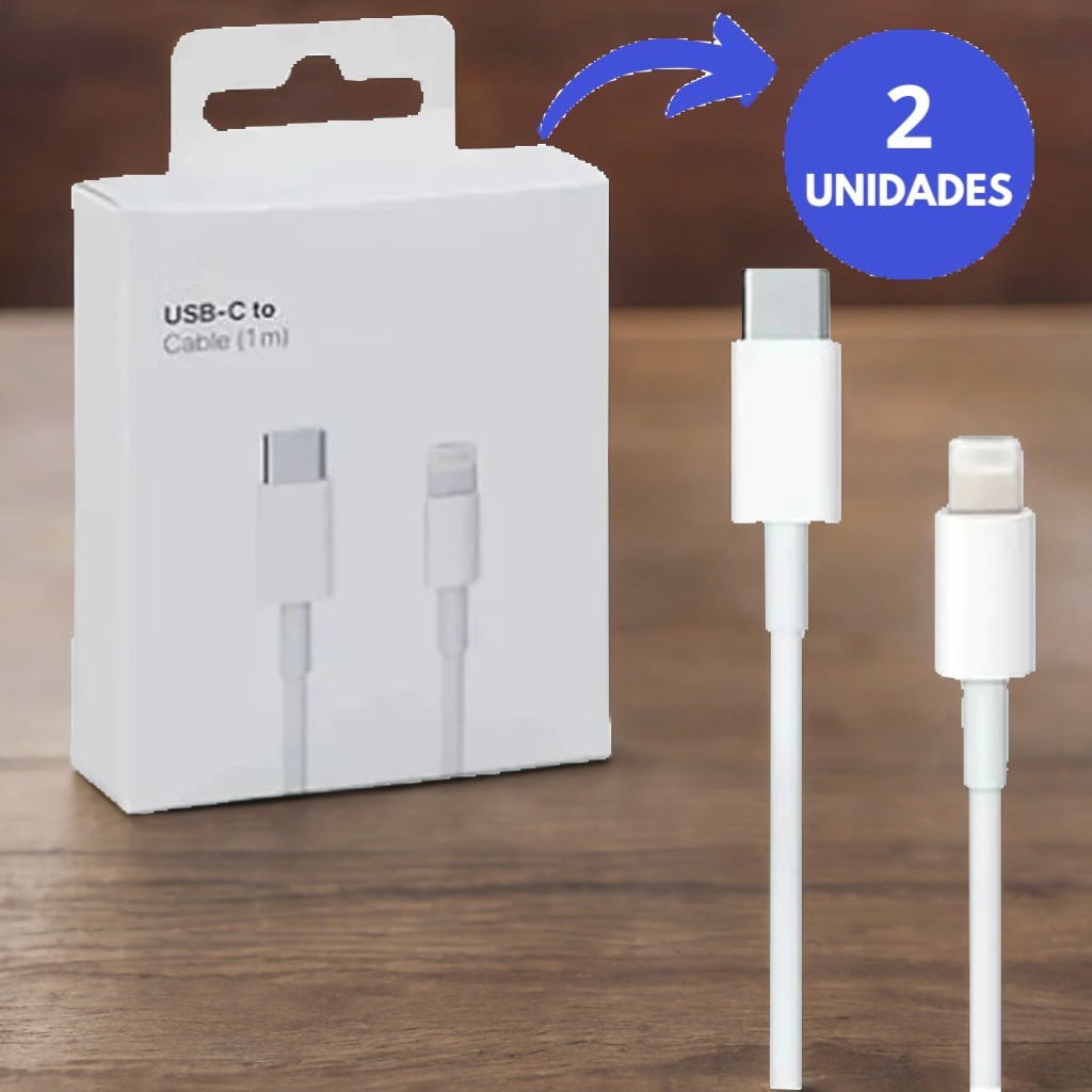 Cabo de iPhone Lightning Carregamento Rápido Tipo C - iPhone iPad iPod ...