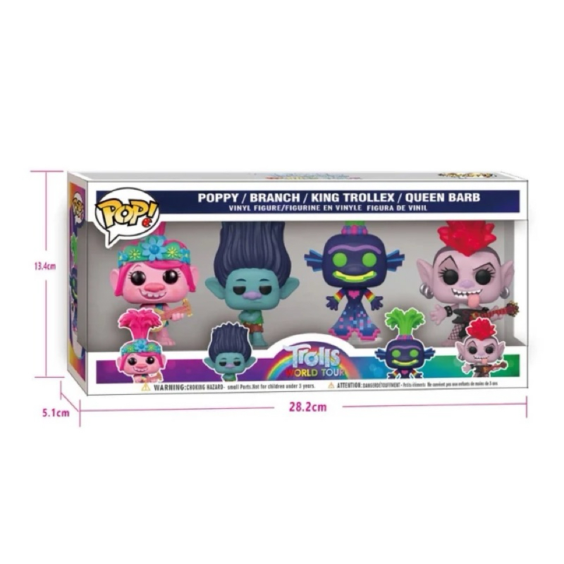 Pop Trolls Pack 4 Bonecos Trolls Poppy - Branch - King Trollex - Queen ...