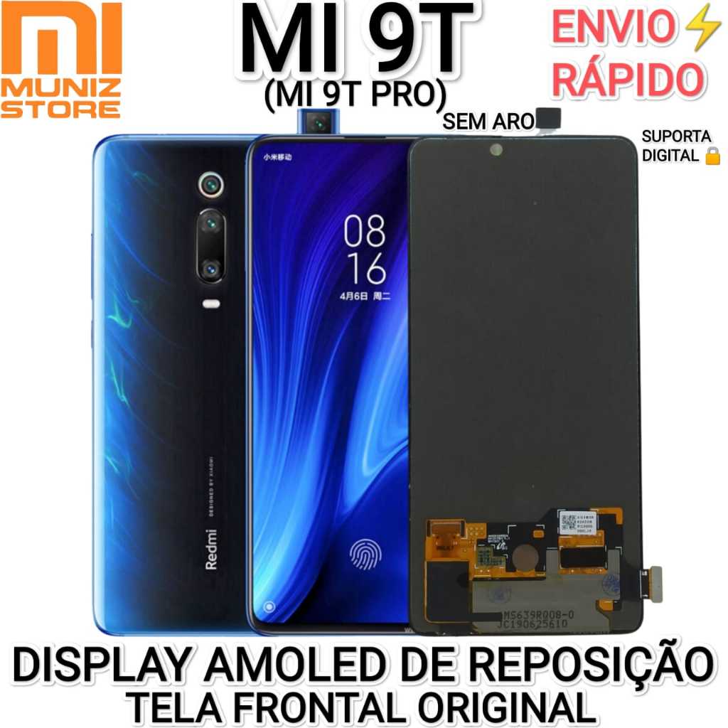 Display Chassi Mi 9T/Pro Original Amoled Sem Moldura Aro de Reposição ...