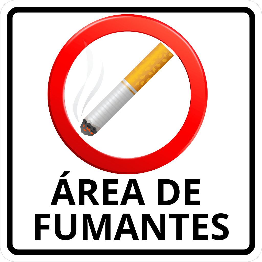 ADESIVO PLACA AVISO SINALIZAÇÃO ATENÇÃO AREA DE FUMANTE NESTE LOCAL ...