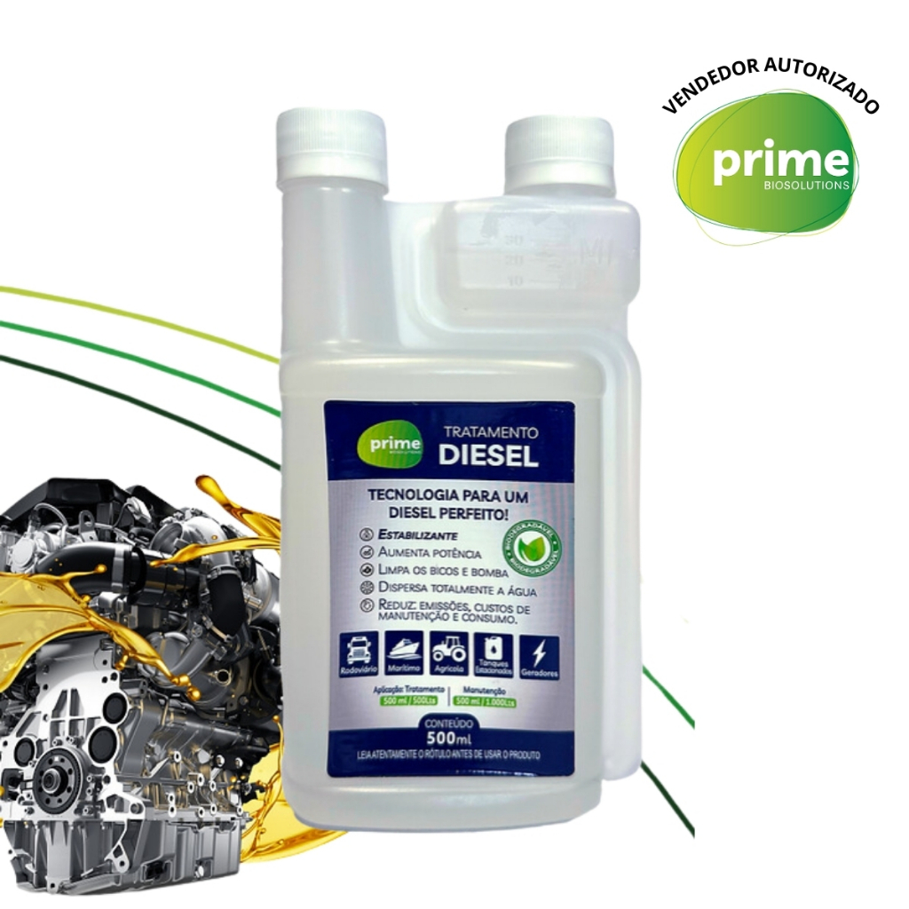 Aditivo Tratamento Diesel Prime Biosolutions 500ml | Shopee Brasil
