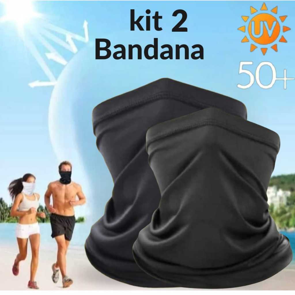 Balaclava Máscara Touca Durag dureg Gorro KIT 2 Pedal Bandana UV50 Gola ...