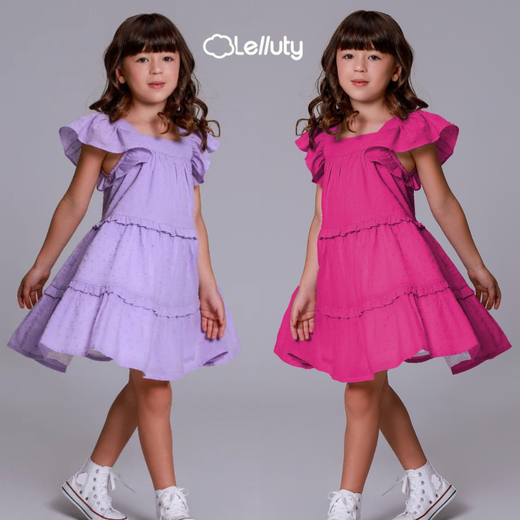 Vestido Infantil Menina Verão (6 a 12 anos) 100% Algodão Roupa Criança ...