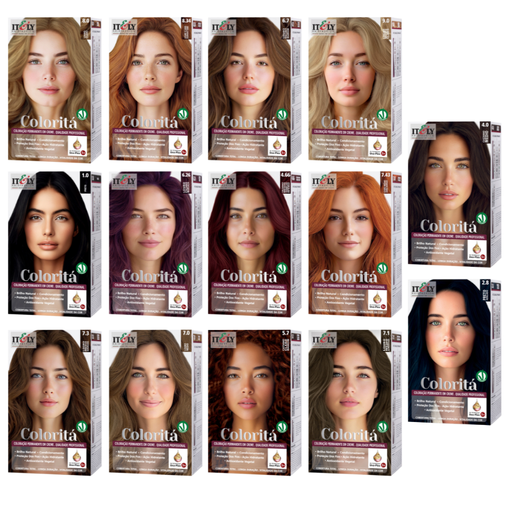 Itely Tinta Coloração Profissional Tintura Permanente Creme Coloritá ...