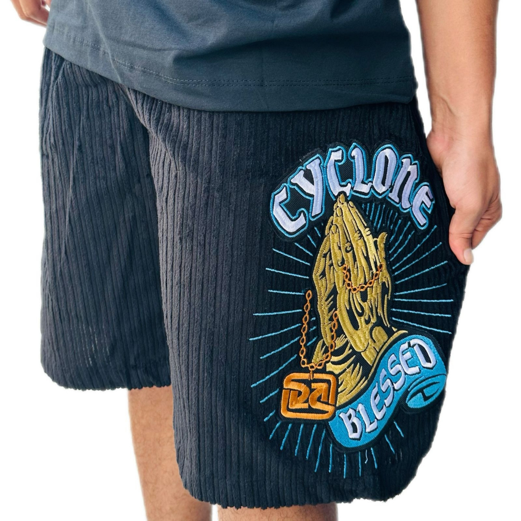 Conjunto Bermuda Cyclone Blessed Lançamento 2025 Camiseta Cyclone Preta ...