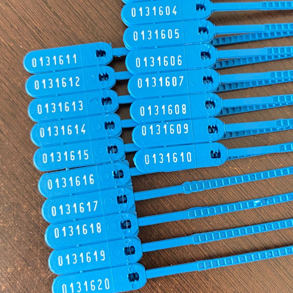 Lacre 16cm Numerado Para Uso Diversos na cor Azul - Pacote com 100 ...