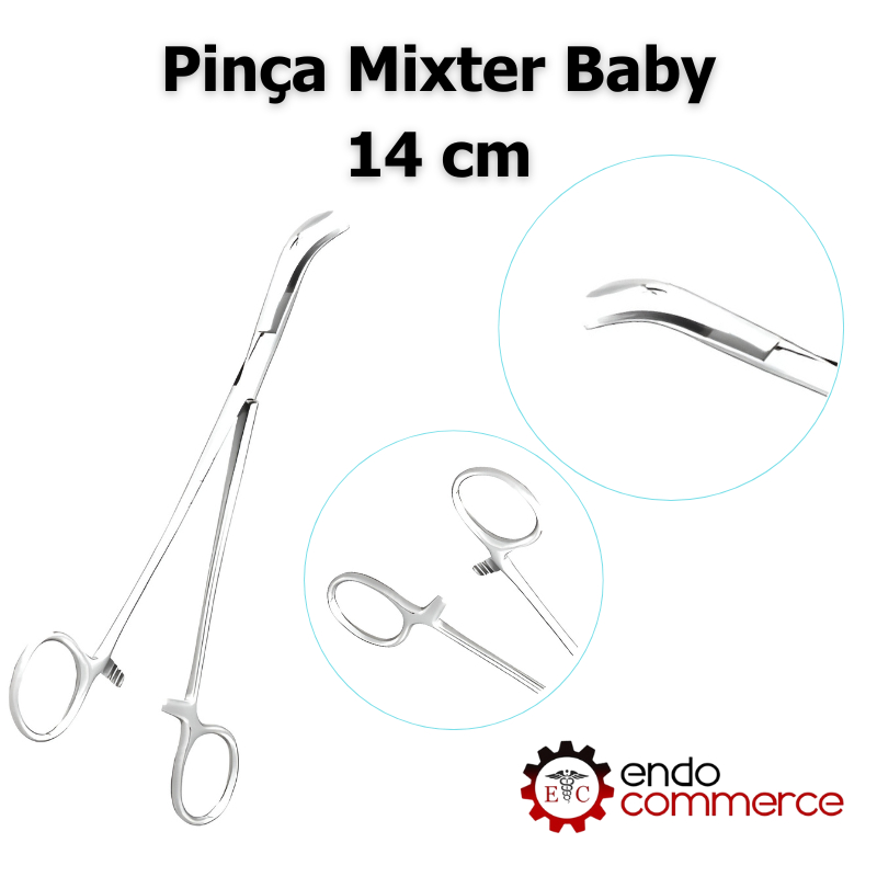 Pinça Mixter Baby 14 cm (Hemostática) | Shopee Brasil