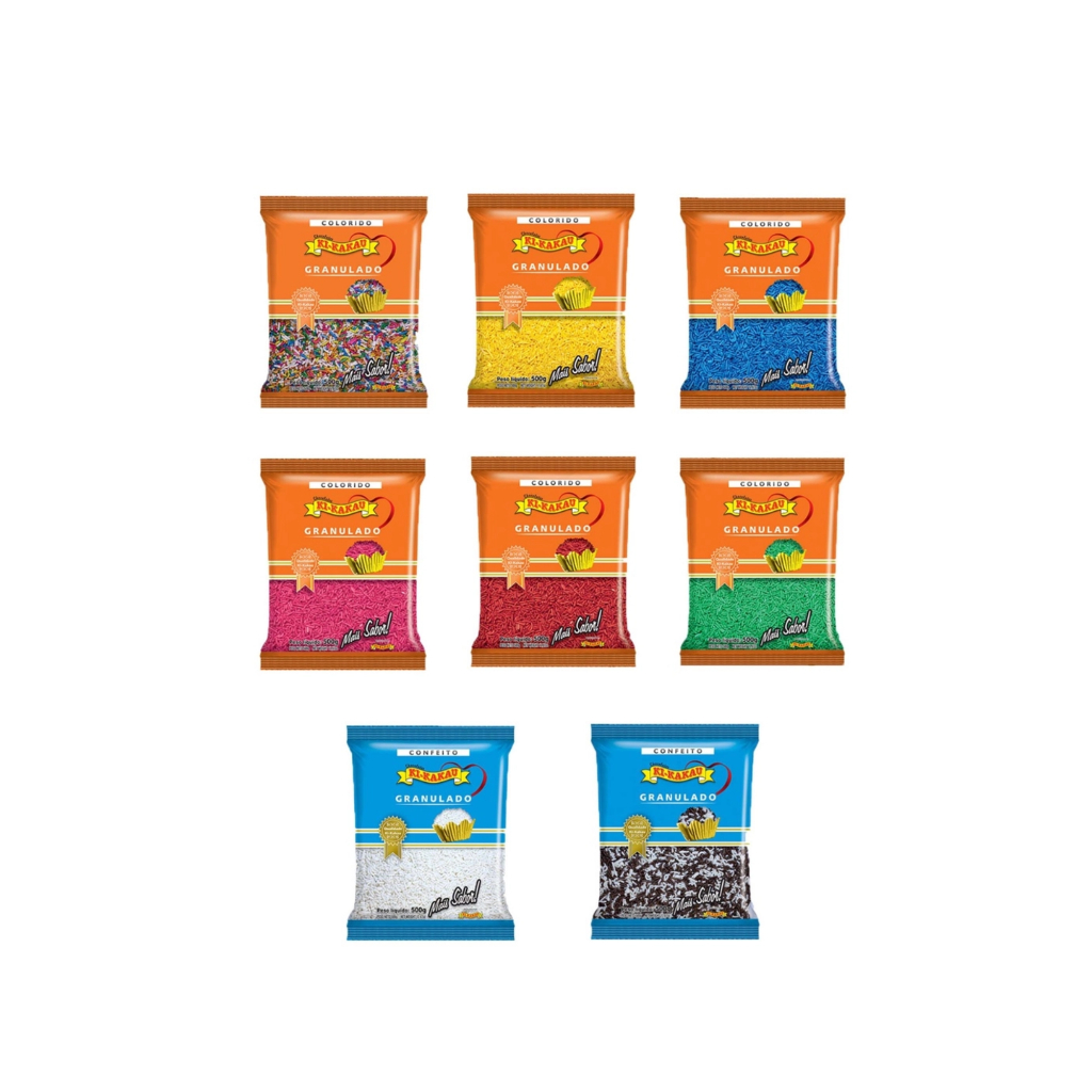 Granulado Macio Chocolate Cores 500g Kikakau | Shopee Brasil