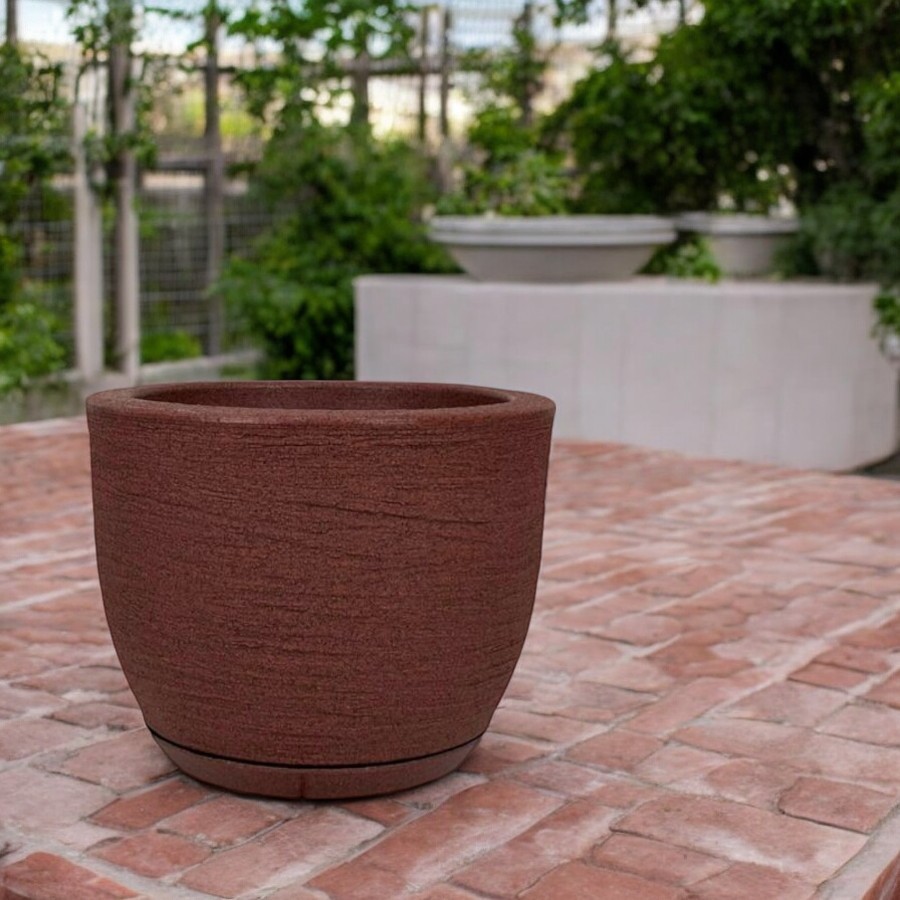 vaso decorativo cone modelo grafiato casa jardim varanda em polietileno ...