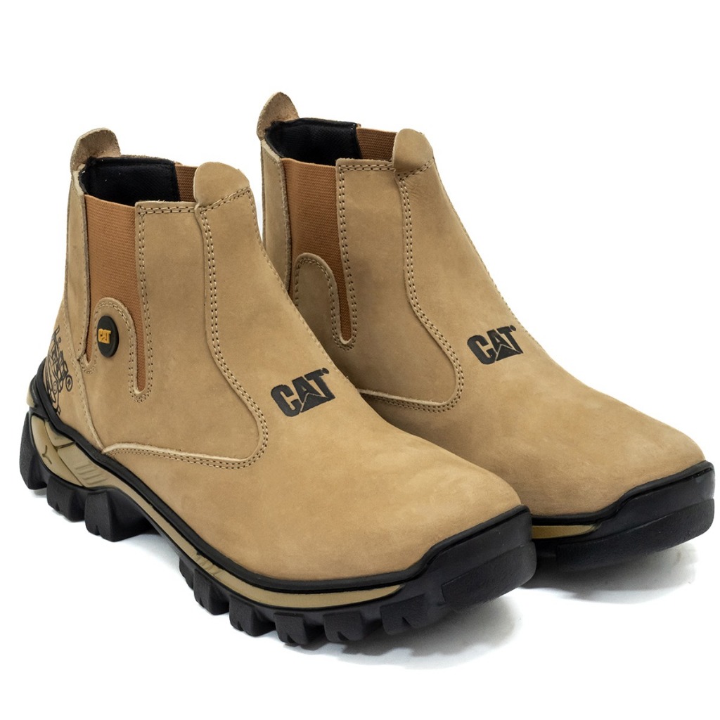 Botinas CAT Couro Nobuck Lançamento | Shopee Brasil
