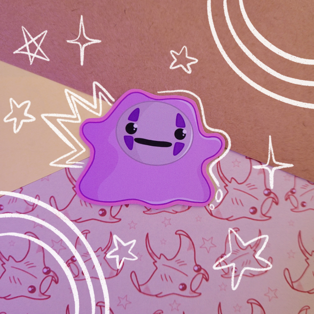 Adesivos pokémon - ditto no face | Shopee Brasil