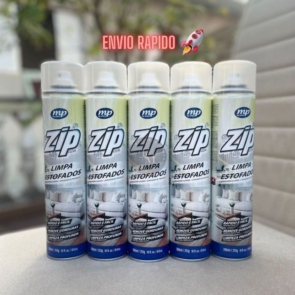 Espuma Para Limpeza de Estofados Spray Zip Clean 300ml/251g - Escorrega ...