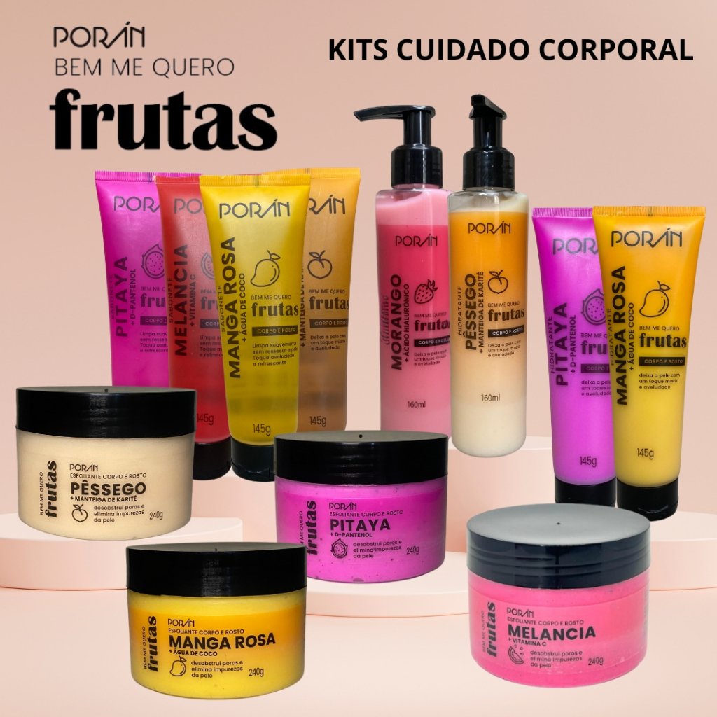 KIT Cuidado Corporal (Esfoliante, Sabonete + Hidratante) - Poran ...