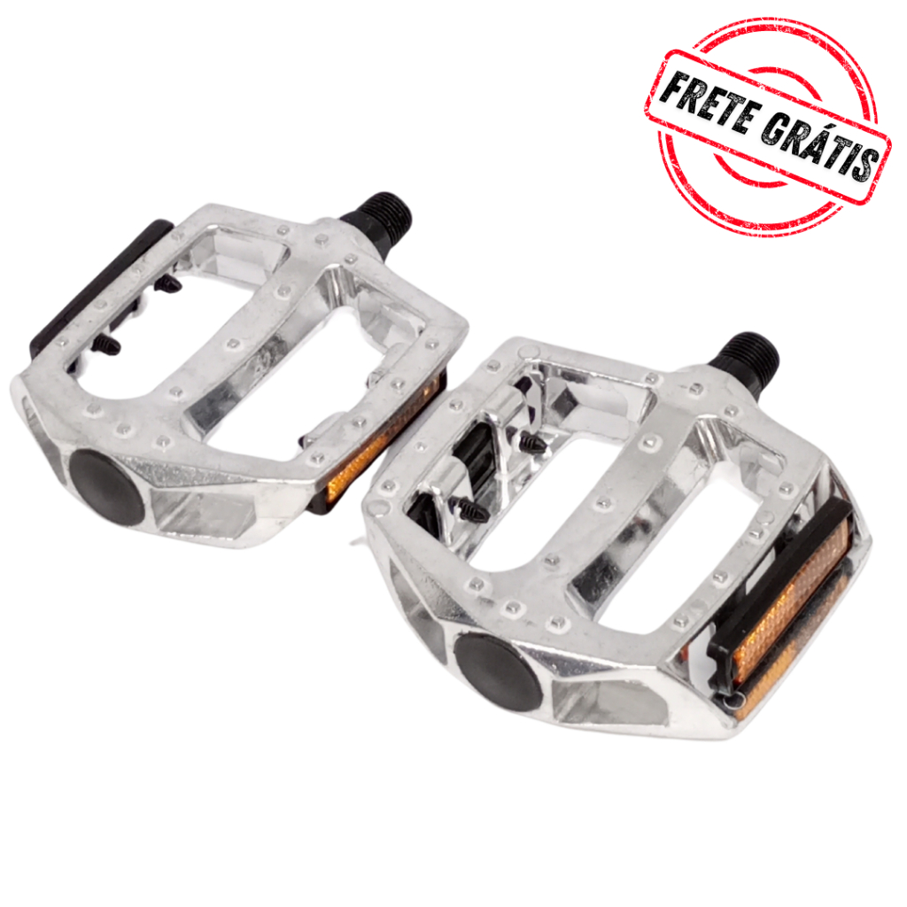 Pedal Pedaleira Bicicleta Plataforma Aluminio ORIGINAL Roscas Variadas ...