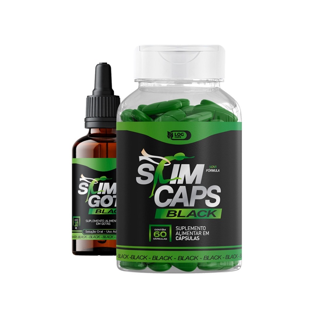 Slim gotas black + 60 cápsulas - Envio rápido | Shopee Brasil
