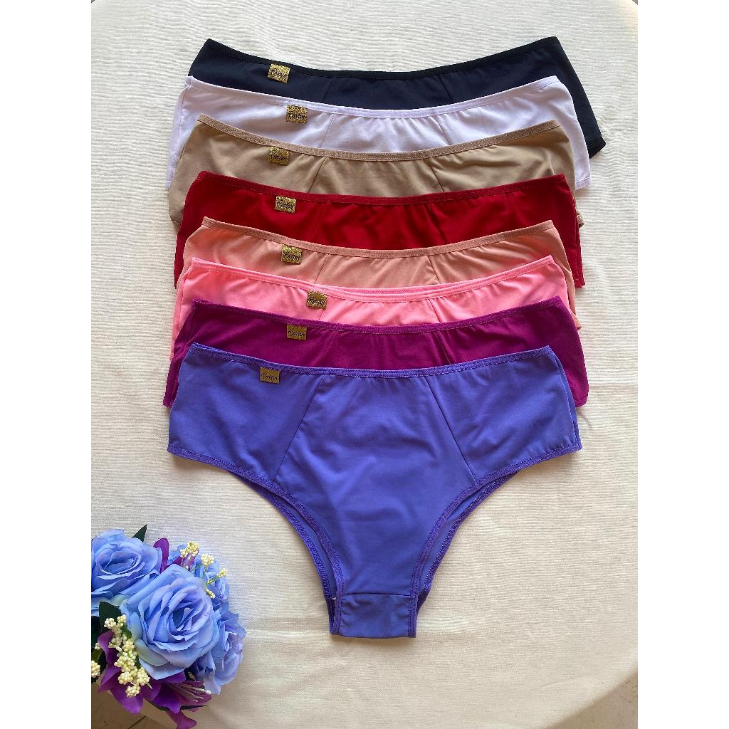 Kit 5 Calcinha Plus Size Tangão Senhora Plus Size Conforto Cós Alto ...