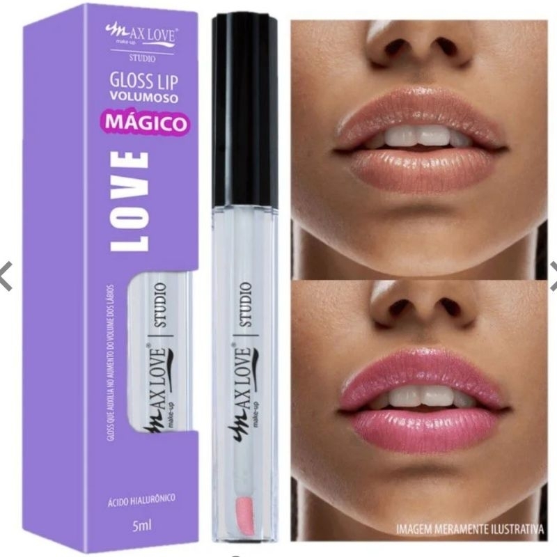 Gloss labial Max love transparente glitter kit com - (4 unidades ...