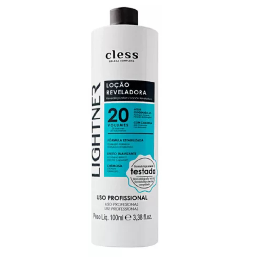 Agua Oxigenada Cless Lightner 20 Volumes 100ml | Shopee Brasil