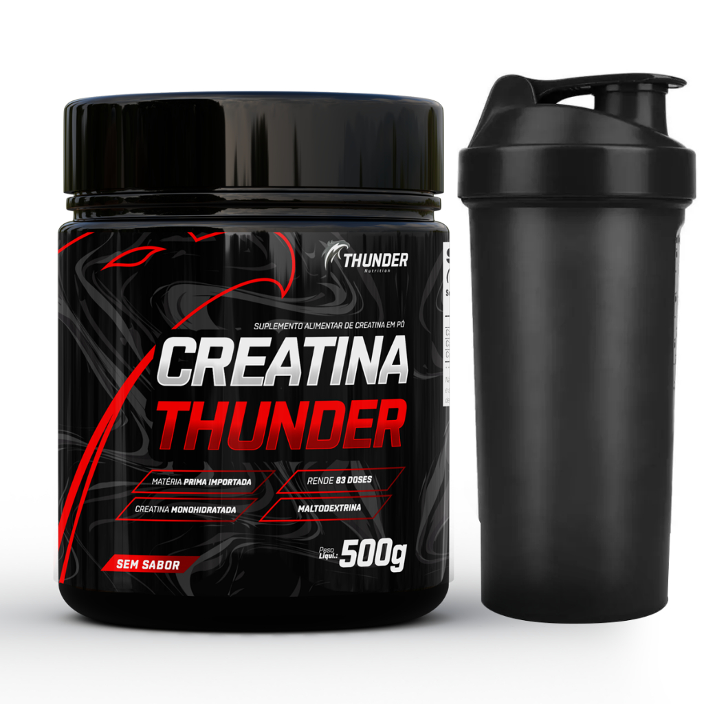 Creatine Creatina Thunder Pote 500g + Coqueteleira - Creatina ...