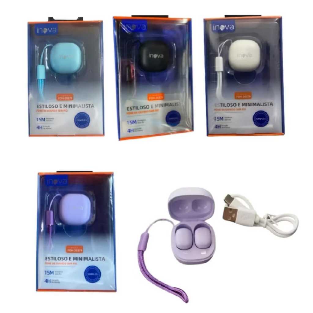 Fone de ouvido- Bluetooth- sem fio Iphone e Android BT FON-20379 ...