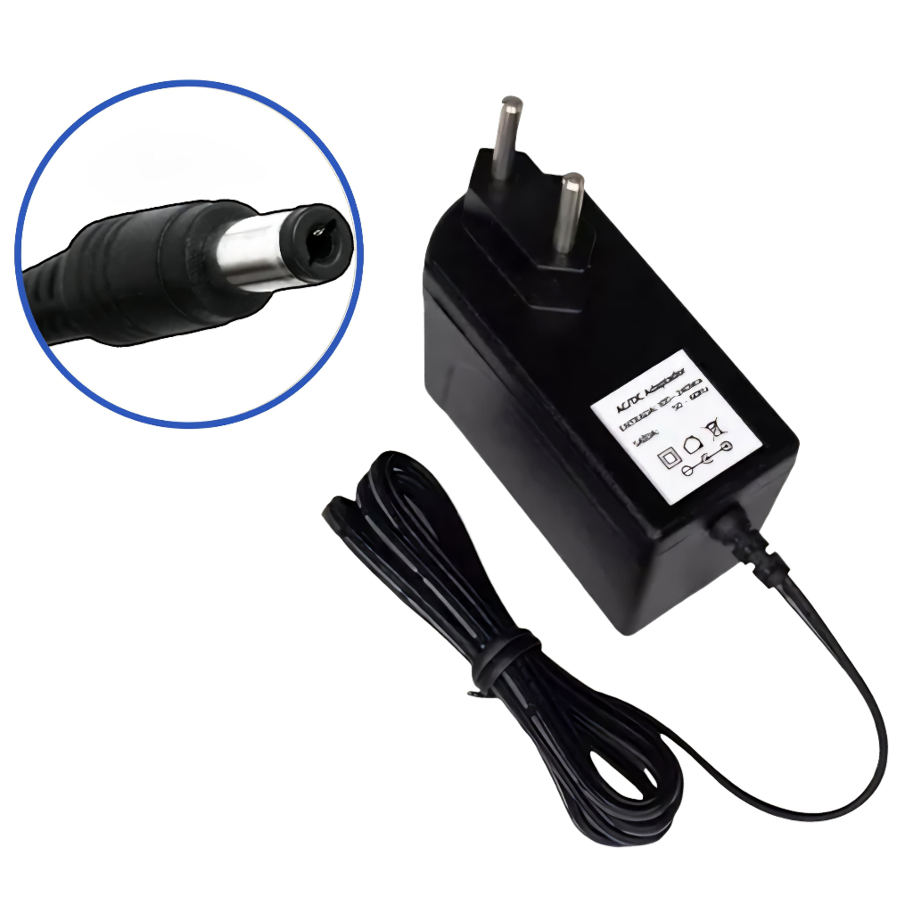 Fonte 9V 1A Bivolt 110-220V Com Plug P4 (-) Centro do Pino Negativo ...