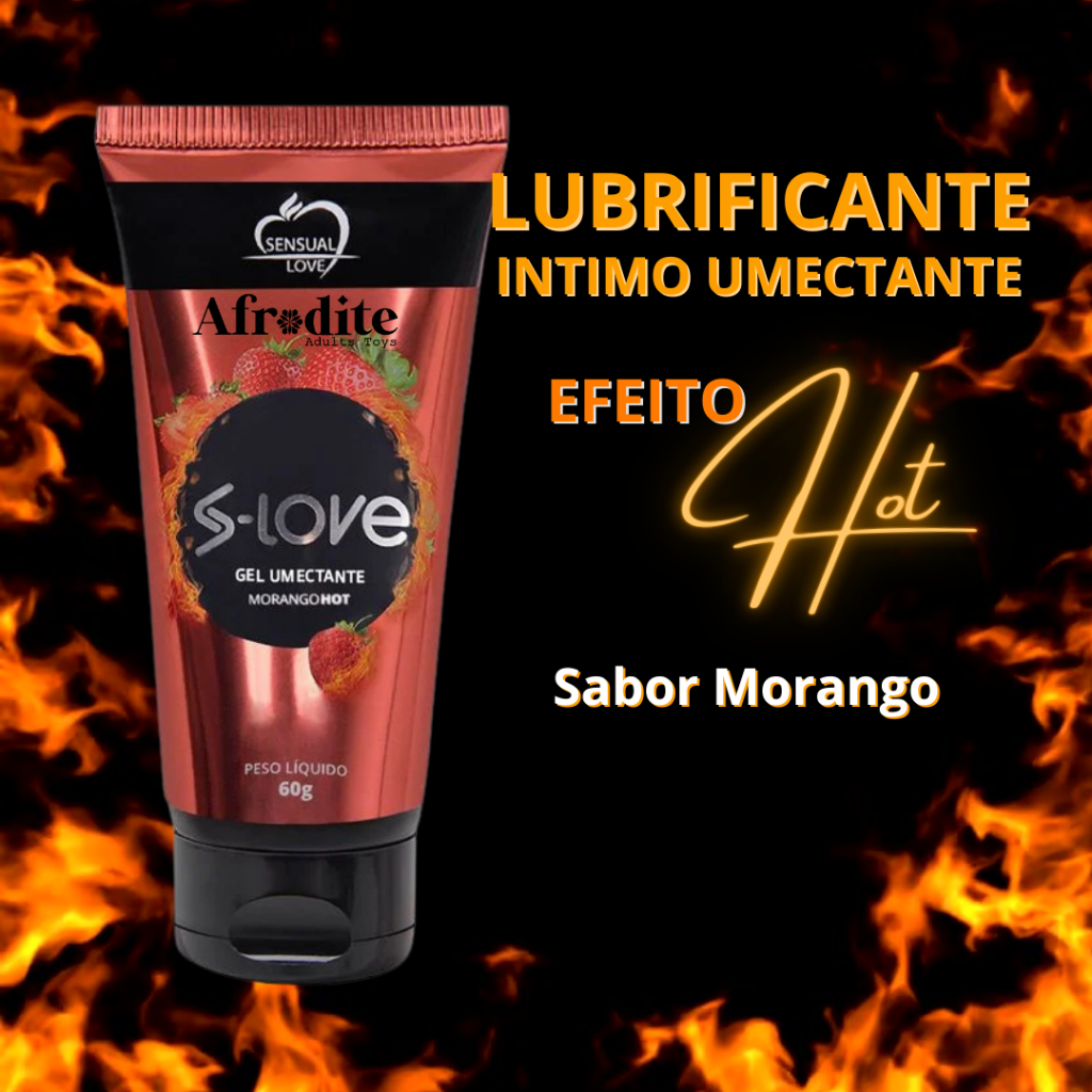 Gel Lubrificante intimo umectante com efeito Hot - Sabor Morango - 60g ...