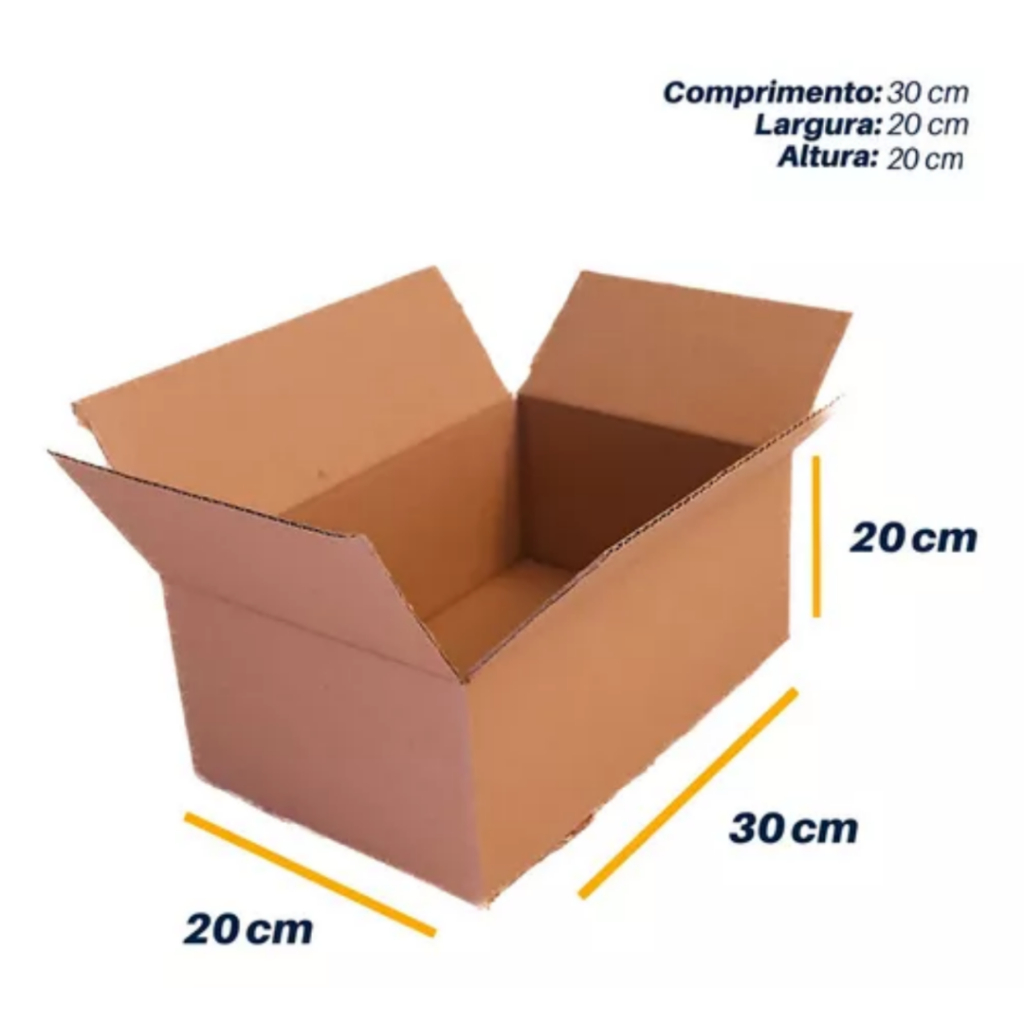 Caixas De Papelão 30x20x20 Embalagem Envios Correio 50 Unid. | Shopee ...