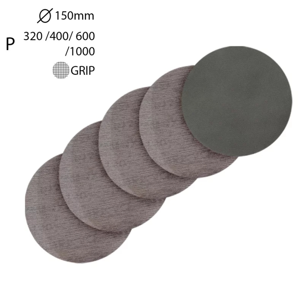Kit 4 Lixas Para Preparação De Efeito Mármore Abranet 6" 150MM - P320 ...