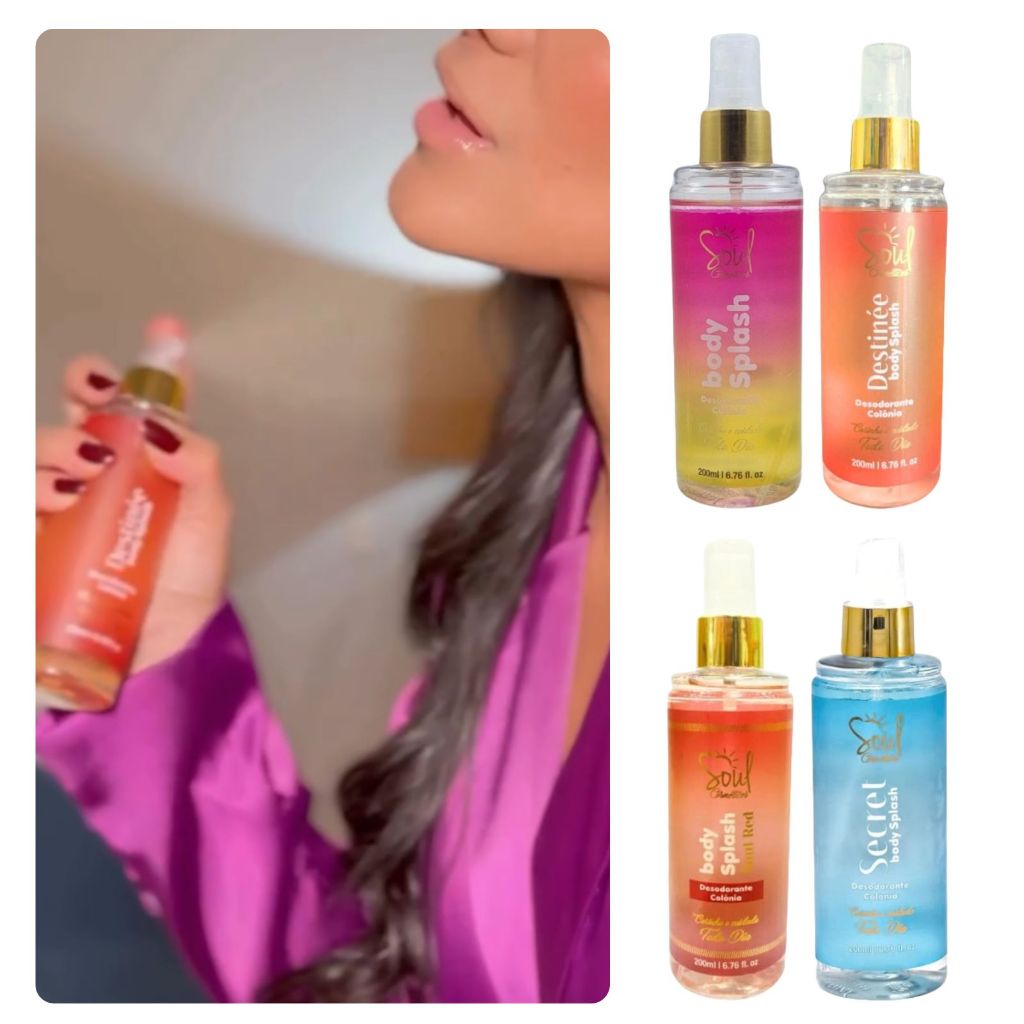 Body Splash Desodorante Colônia Corporal Soul Cosméticos 200ml | Shopee Brasil