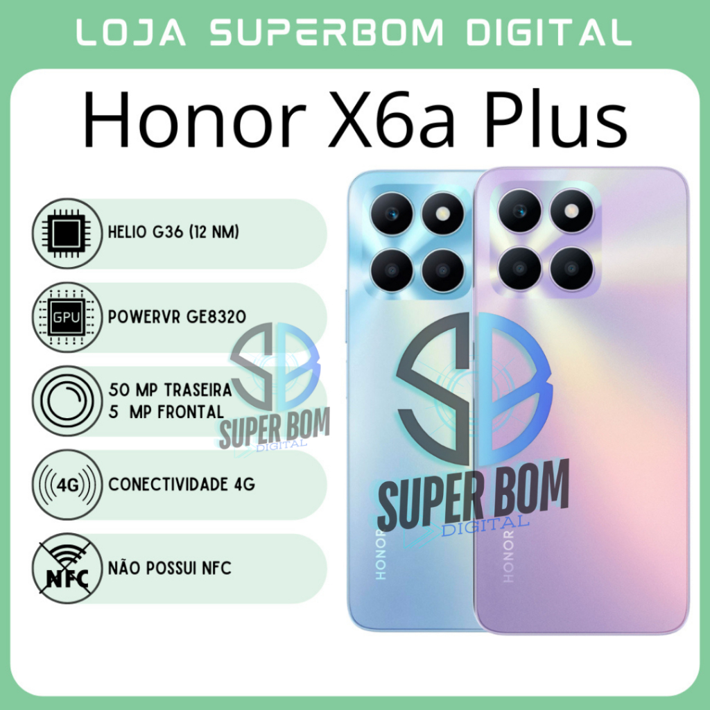 Honor X6a Plus 4G 256GB ROM / 6GB RAM | Envio do Brasil Processador ...