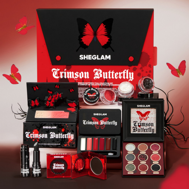 Coleção Crimson Butterfly Halloween 2024 - Batom Blush Paleta de Sombra ...