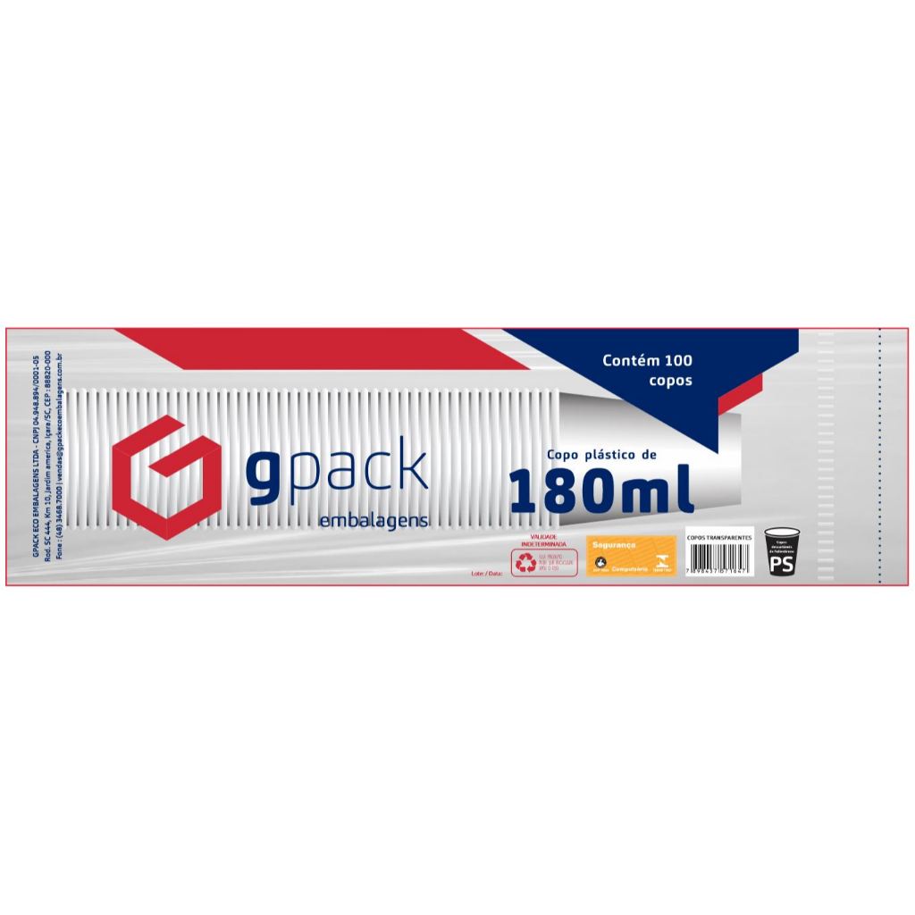 CAIXA DE COPO DE PLÁSTICO DESCARTÁVEL PS - GPACK. | Shopee Brasil