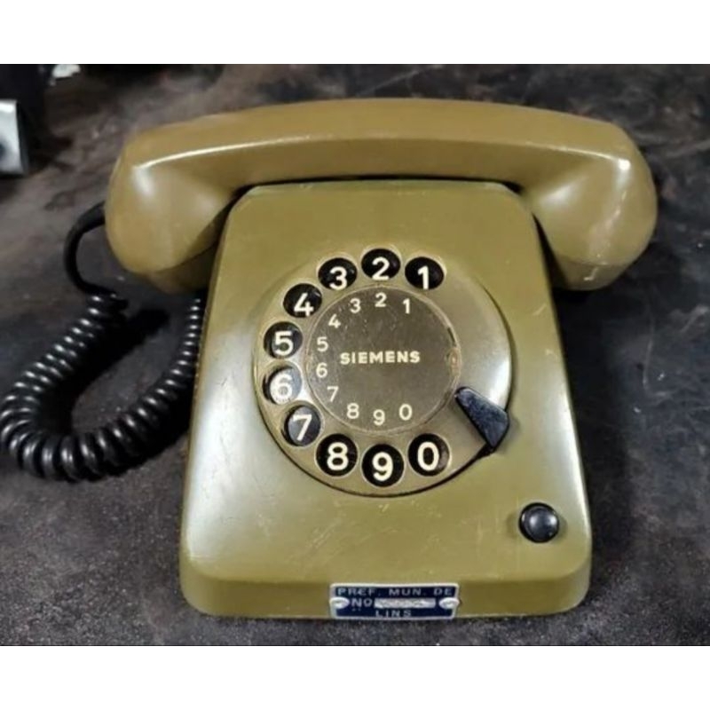 Telefone Antigo Retrô Verde Decora E Funciona | Shopee Brasil