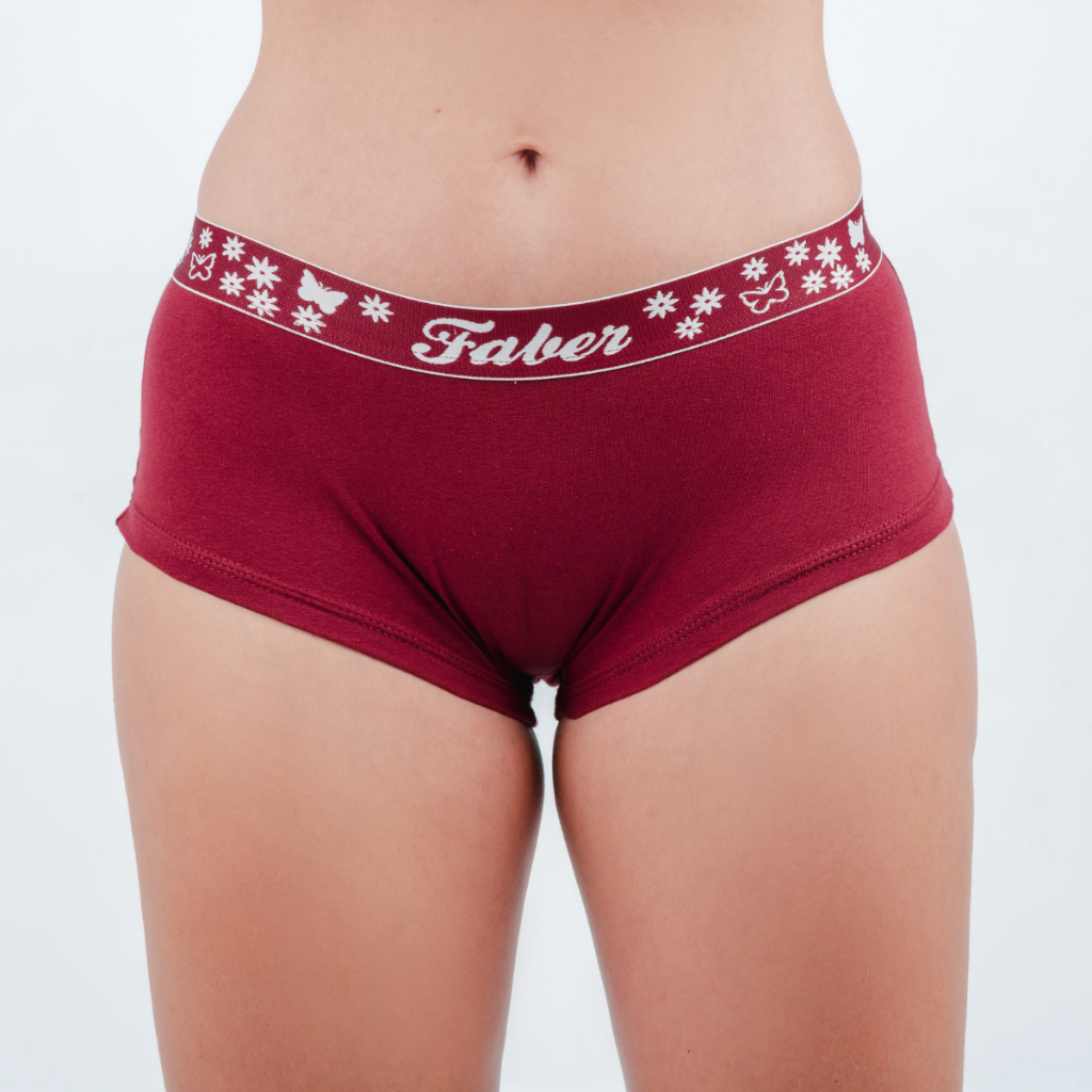 Kit 10 Calcinhas Box Faber Cueca Feminina Boxer De Algodão Shortinho | Shopee Brasil