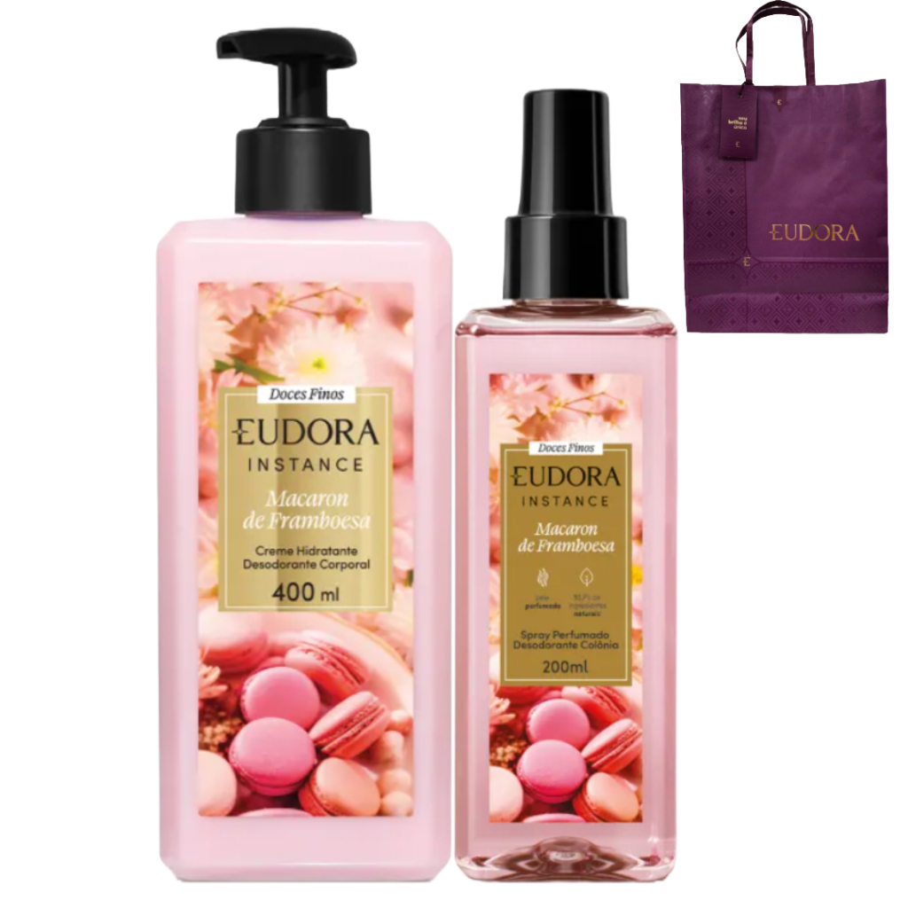 Eudora Instance Kit de Presente Hidratante + Body Splash + Sacola de ...