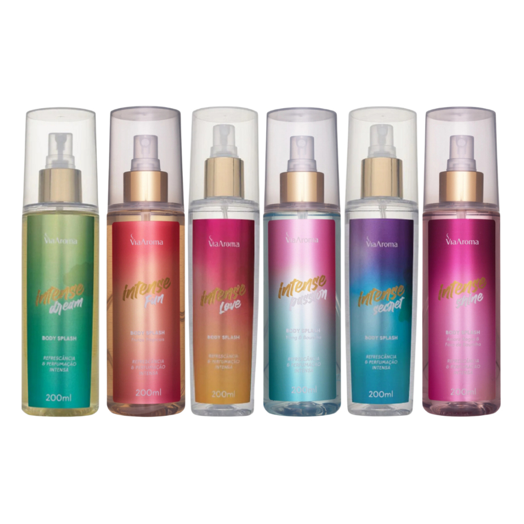 Body Splash Via Aroma 200ml Spray Desodorante Corporal Intense | Shopee ...