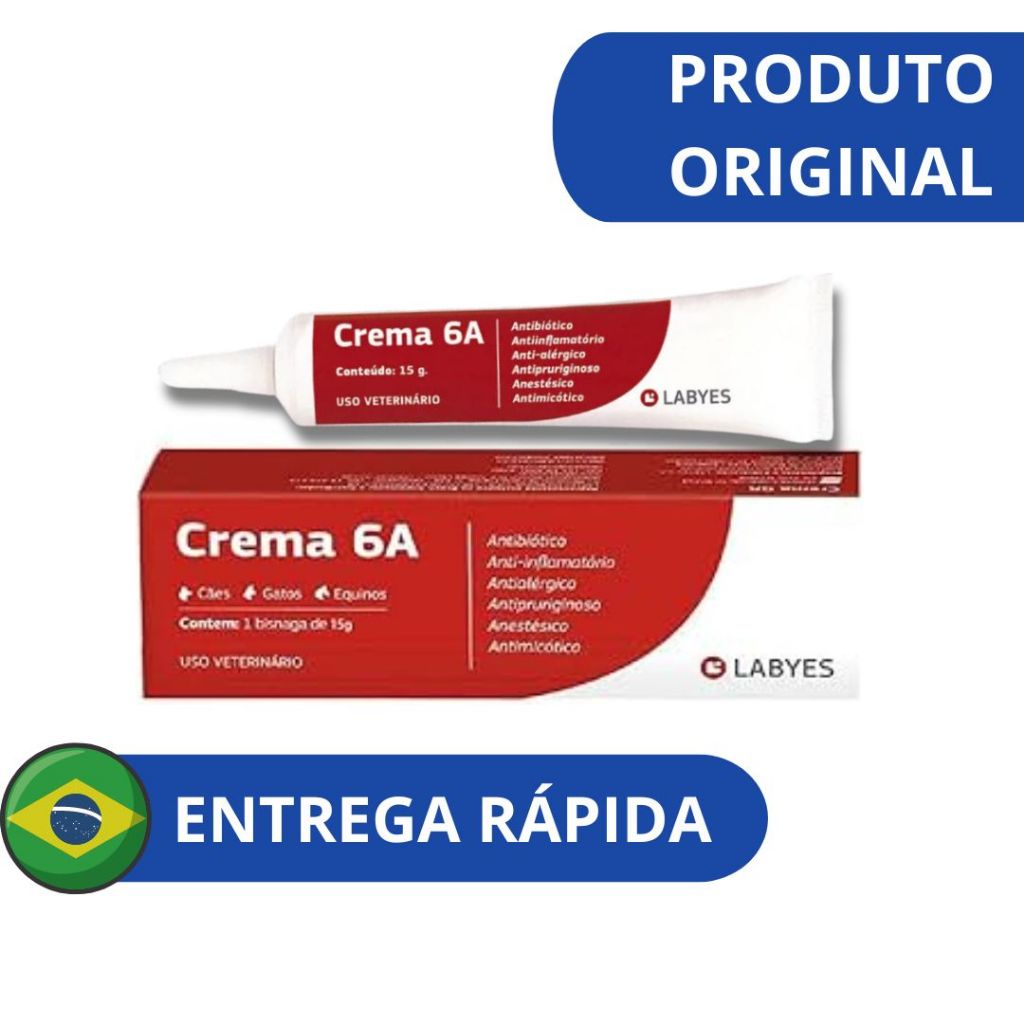 Pomada Dermatológica Crema 6a 15g - Labyes | Shopee Brasil