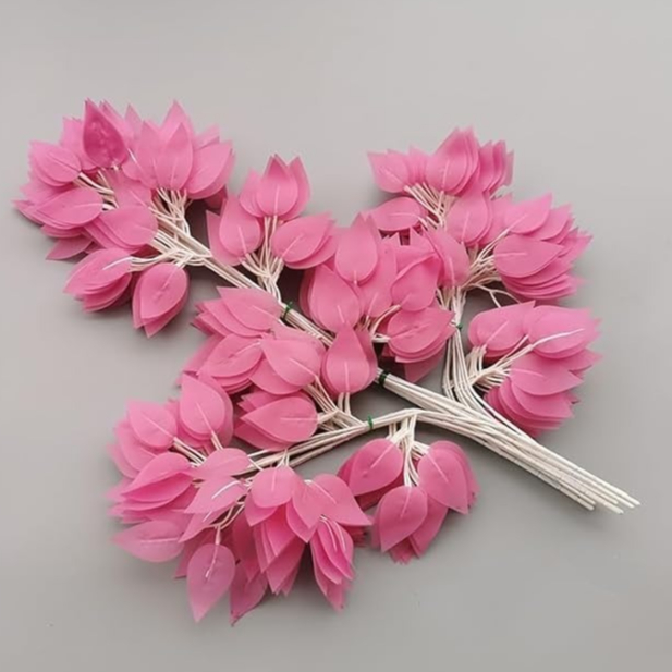 KIT 12 Unidades Folhagem de FICUS ROSA PINK de silicone - BH802259 ...