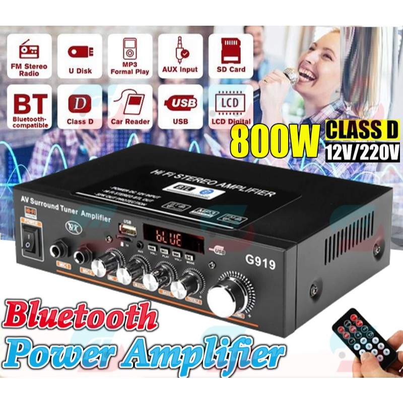Super Amplificador de audio Receiver Mixepotência 800W 220/110V BIVOLT ...