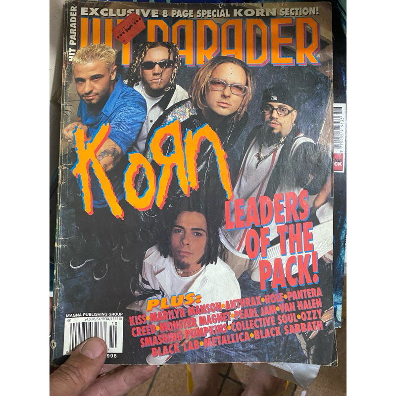 revista gringa hit parader capa com a banda Korn | Shopee Brasil