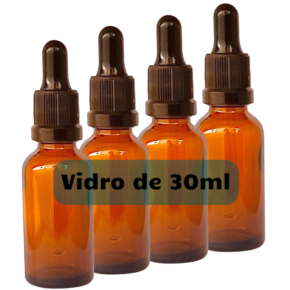 250 Frascos Conta Gotas Gotejador 30ml Vidro Âmbar Tampa Com Lacre ...