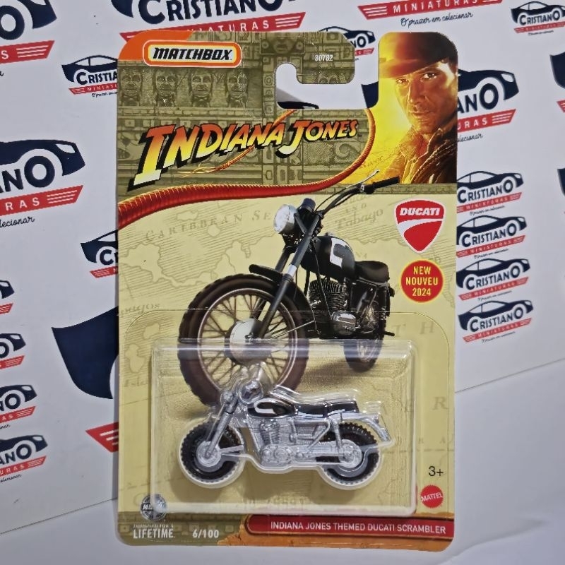 Moto do Indiana Jones Ducati Scrambler Matchbox 2024 HVL10 | Shopee Brasil