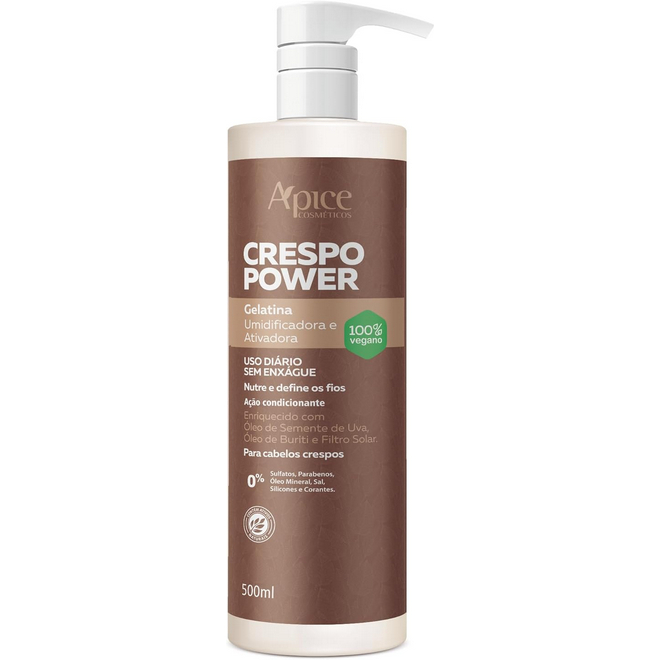 Apice Gelatina Ativadora Umidificadora Crespo Power 500ml | Shopee Brasil