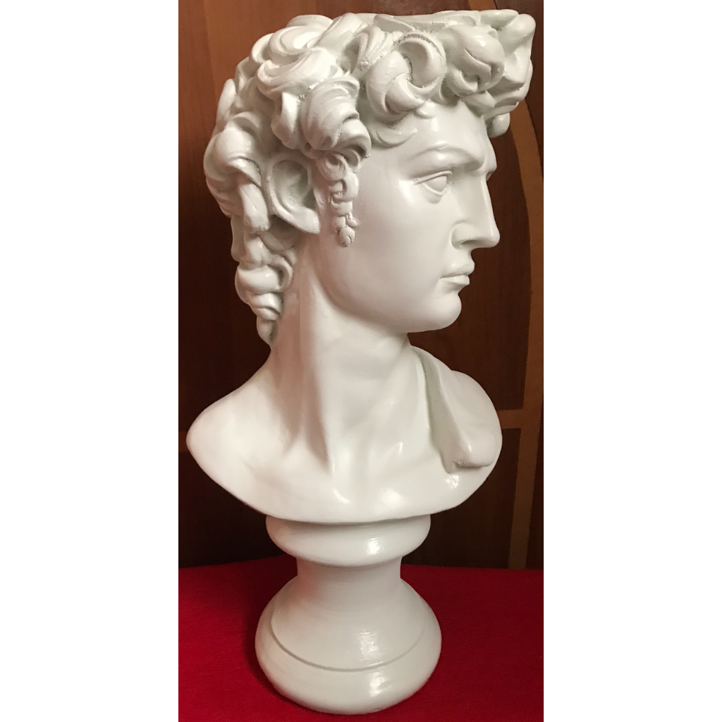Escultura Busto Grego David De Michelangelo 40cm de Altura Pintura ...