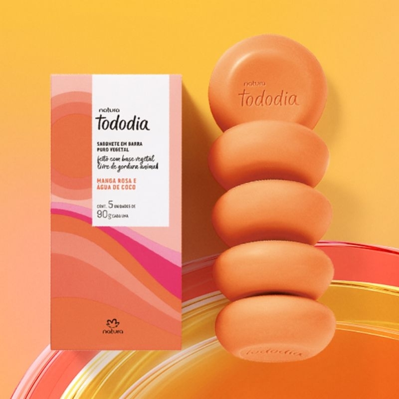 Sabonete em Barra Tododia Manga Rosa e Água de Coco 5 un de 90 g ...