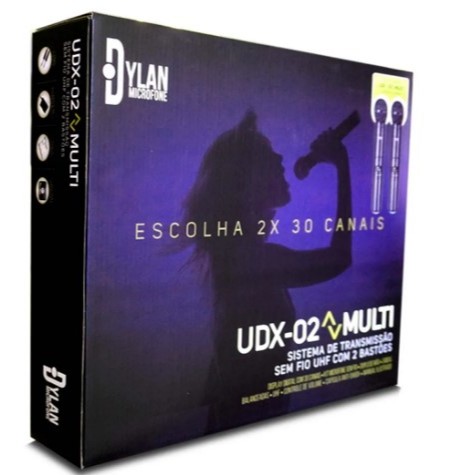 Microfone Sem Fio Duplo UHF - Dylan Udx-02 Multi | Shopee Brasil