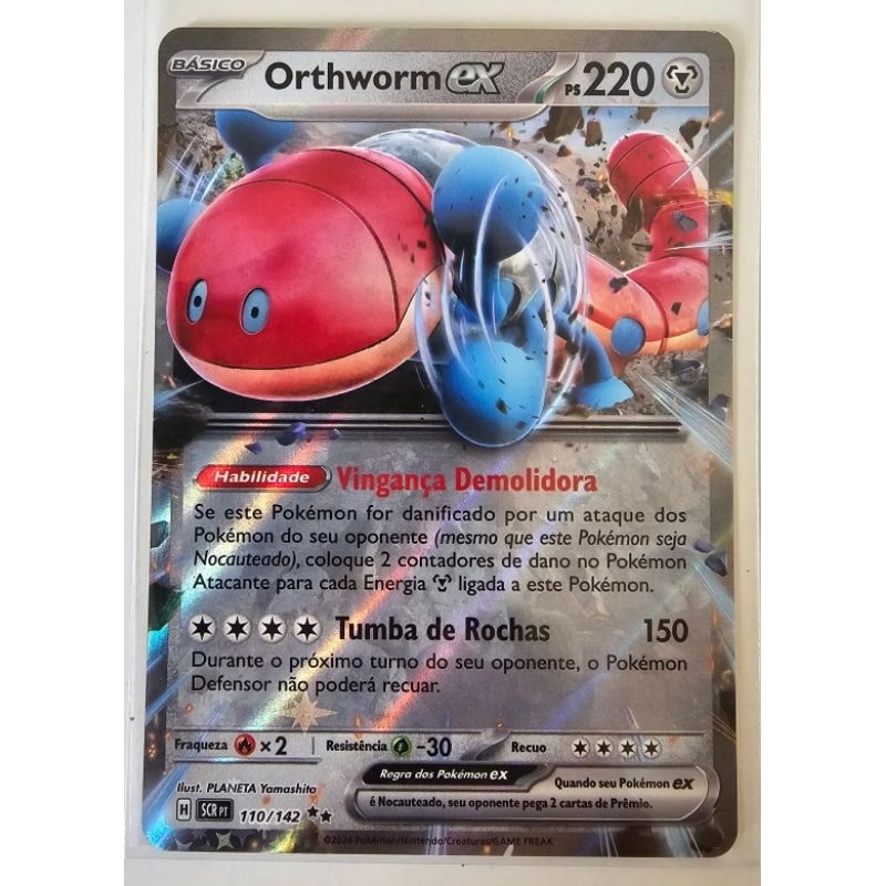 Carta Pokemon Orthworm Ex 110/142 Coroa Estelar | Shopee Brasil