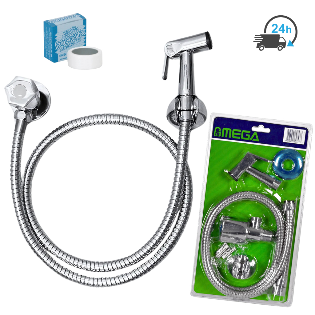 Chuveirinho Para Vaso Banheiro Ducha Higiênica Bide Cromado Metal Com ...