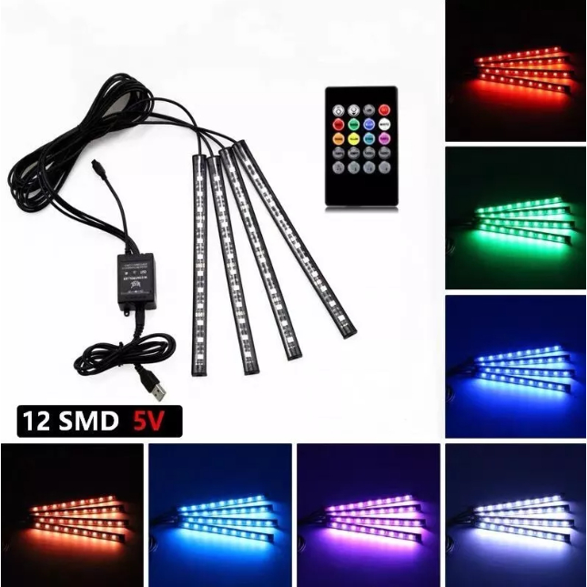 Led Neon Rgb Interior Carro Tuning Automotivo Luz Led | Shopee Brasil