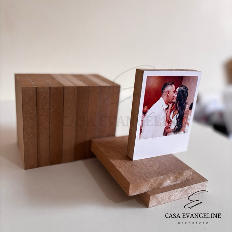 Kit 70 Bases De MDF CRU 10x8cm Para Fotos Polaroid De Mesa Adesivas ...